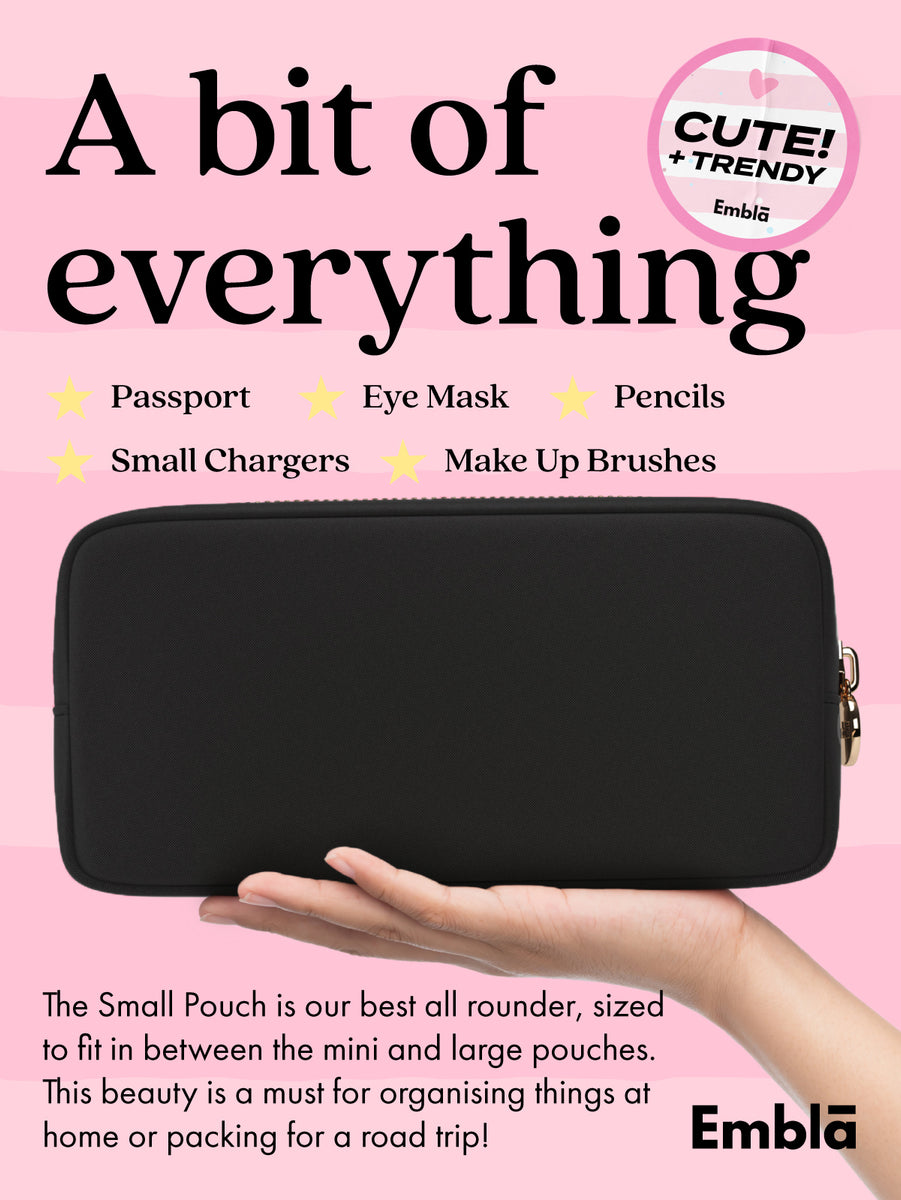 Solid Small Black Pouch – Embla London